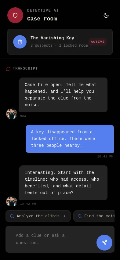 Detective AI Assistant