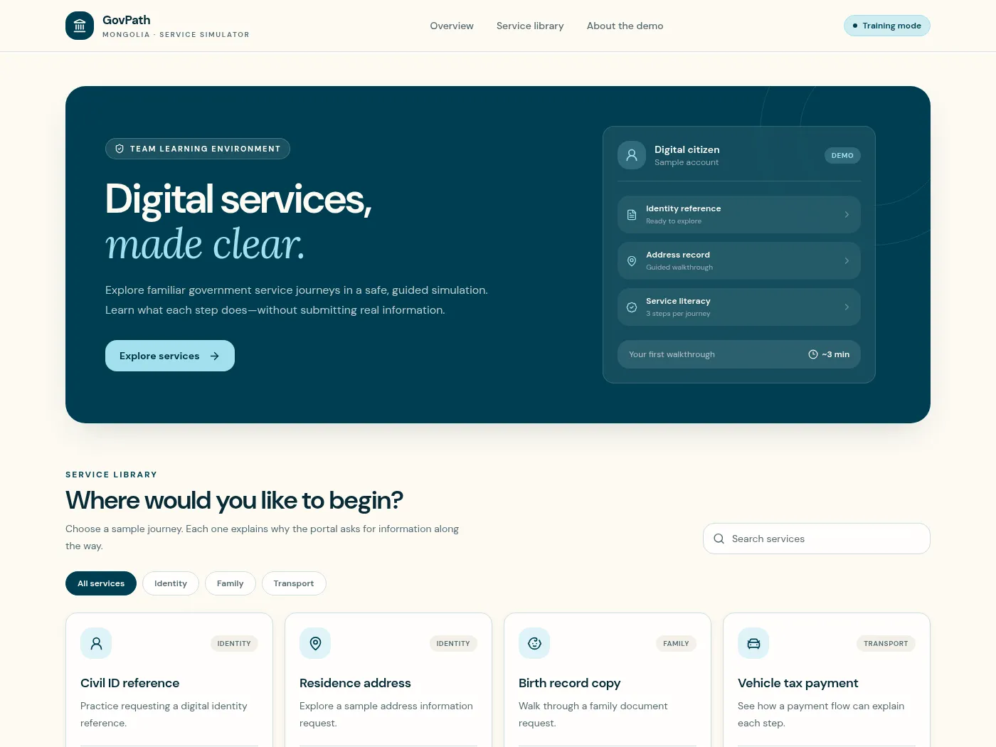 E-Gov Platform Simulator