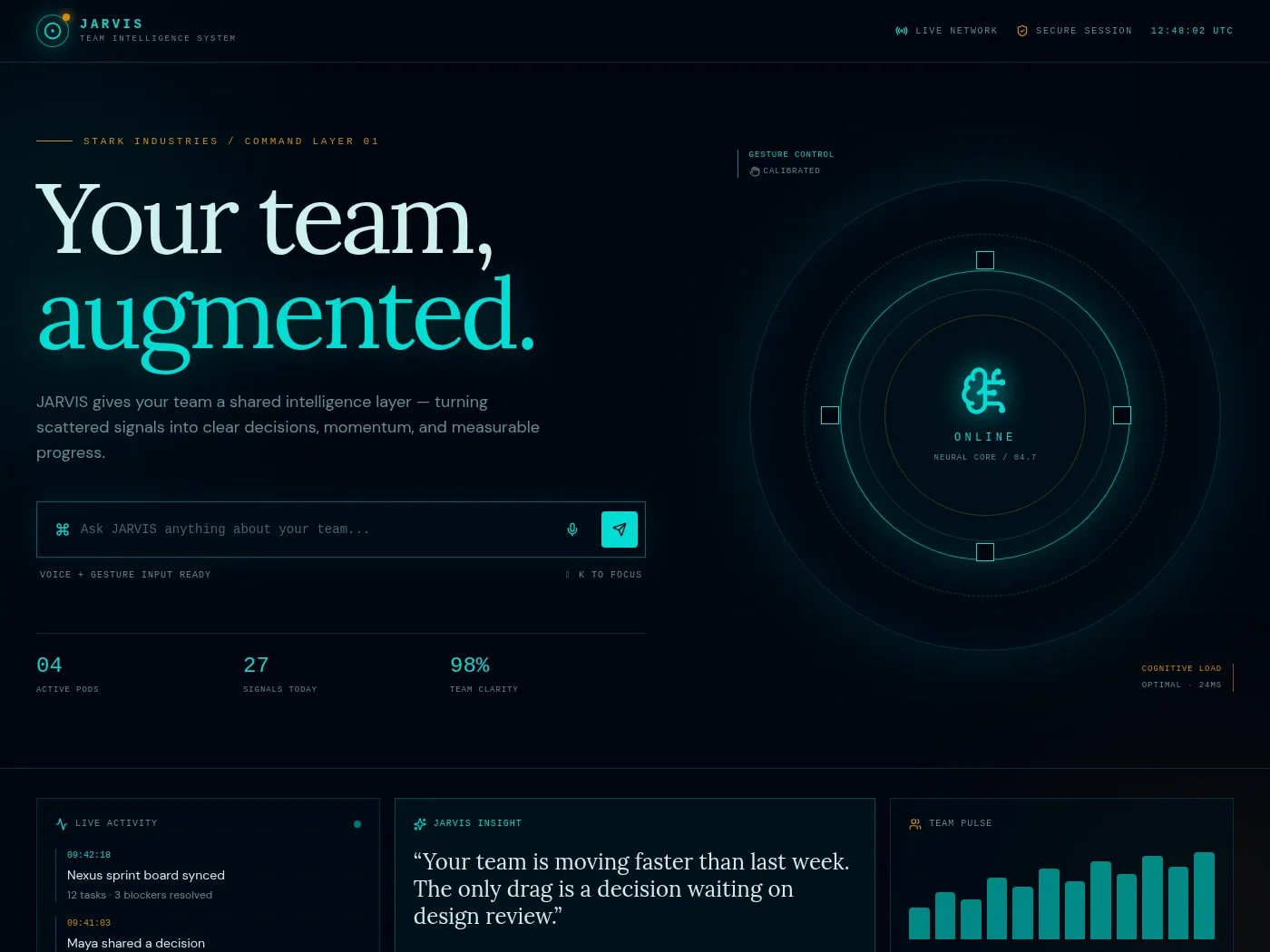 Jarvis HUD for Teams