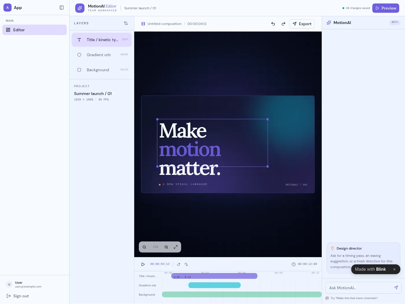 MotionAI Editor