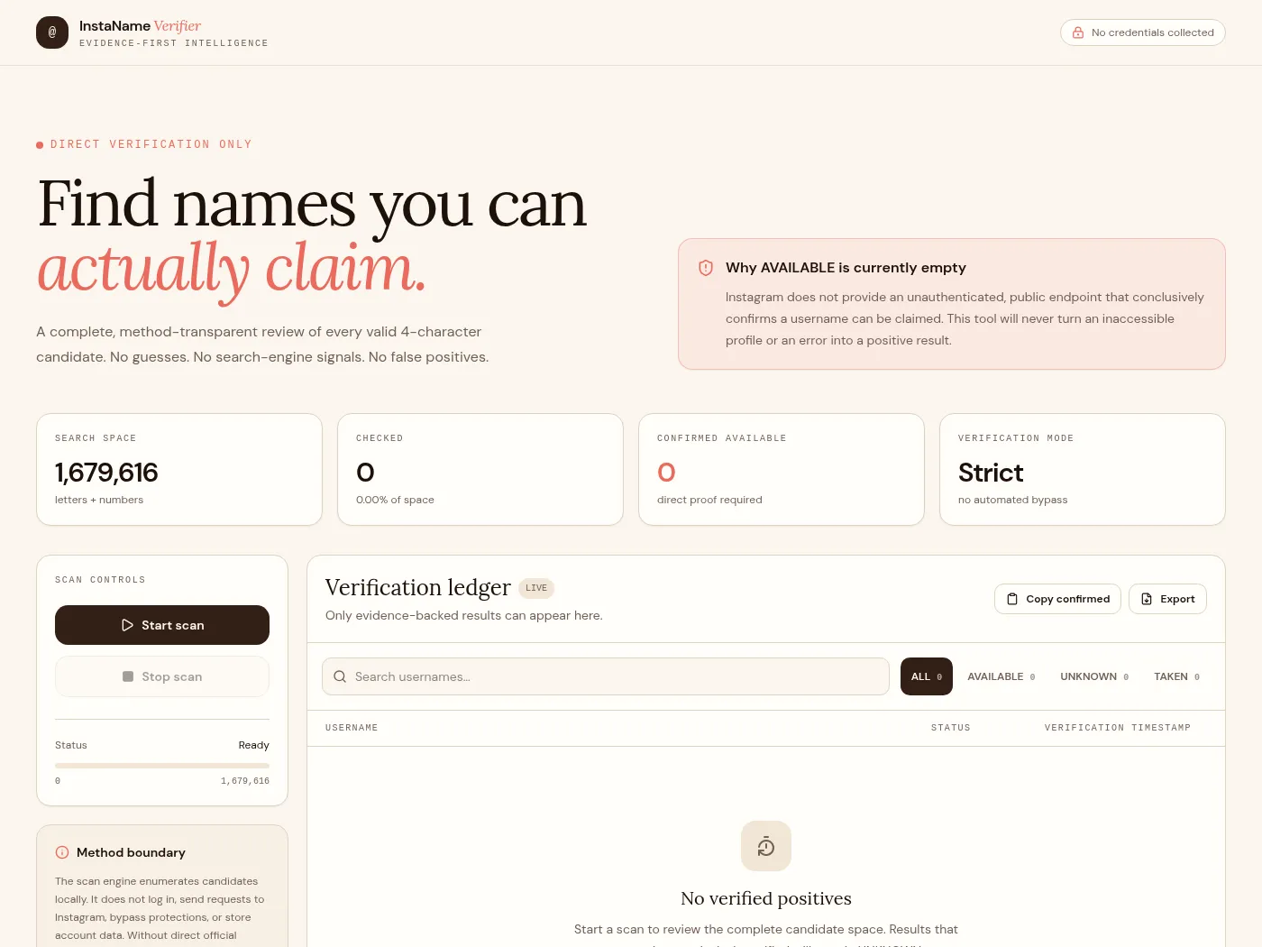 InstaName Verifier