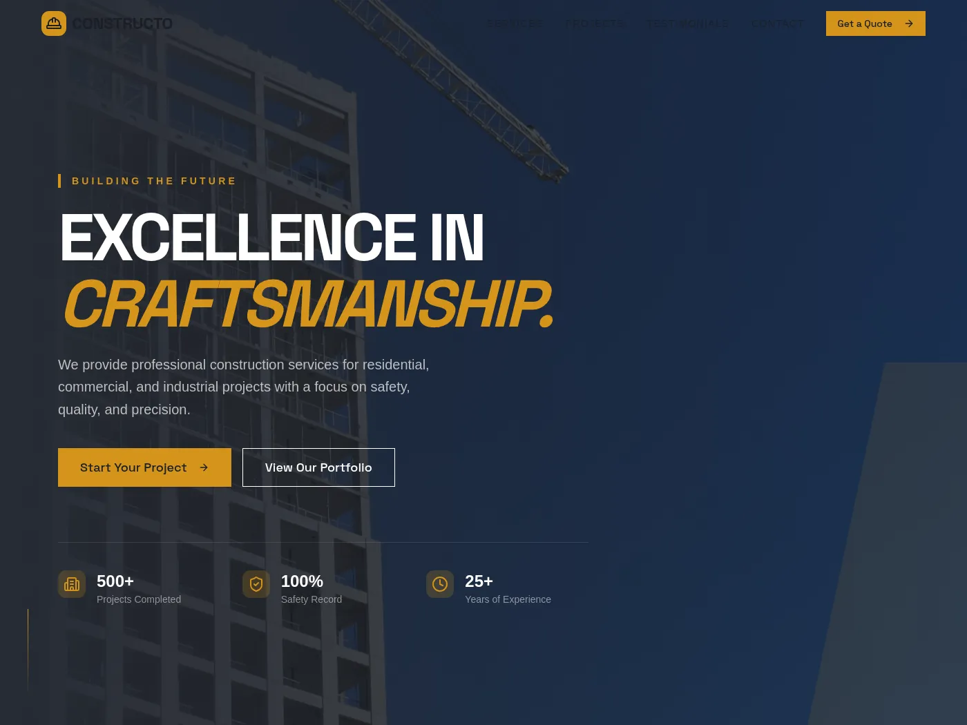 Constructo Landing Page (Remix)