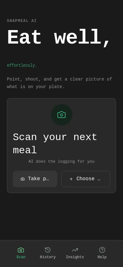 SnapMeal AI Tracker