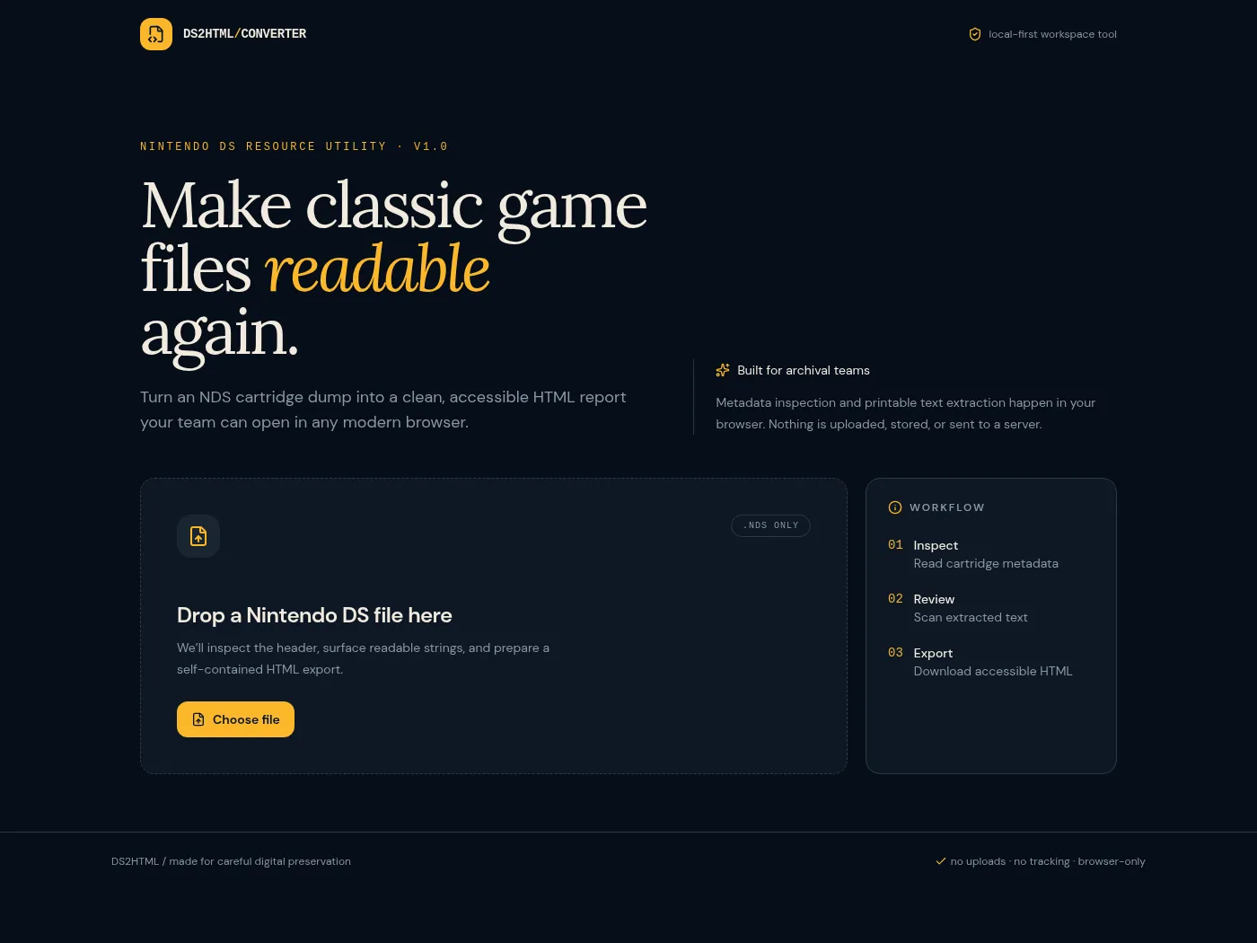 DS2HTML Converter