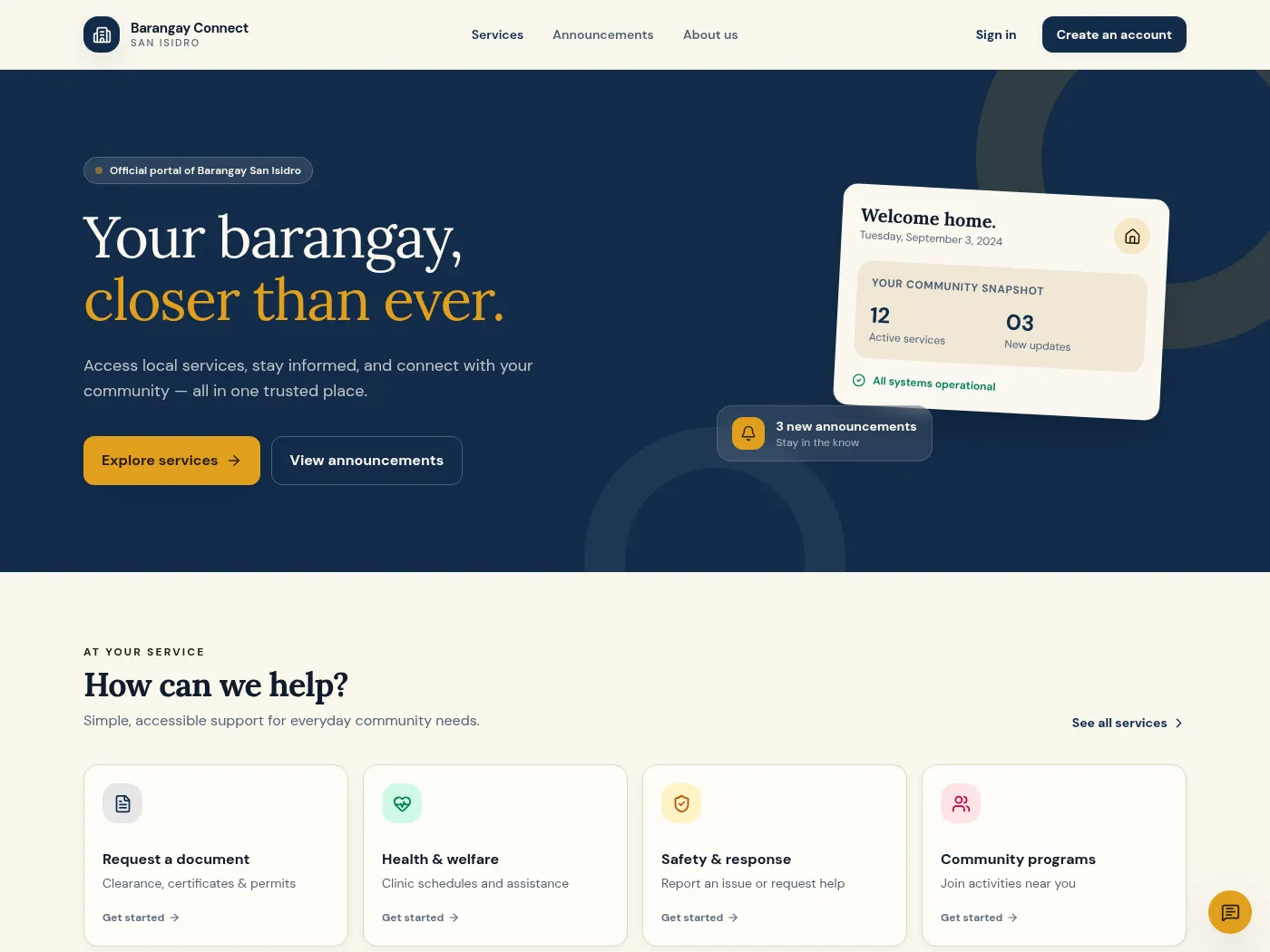 Barangay Connect Portal