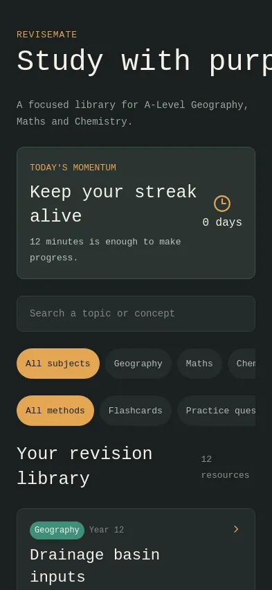 ReviseMate Study App