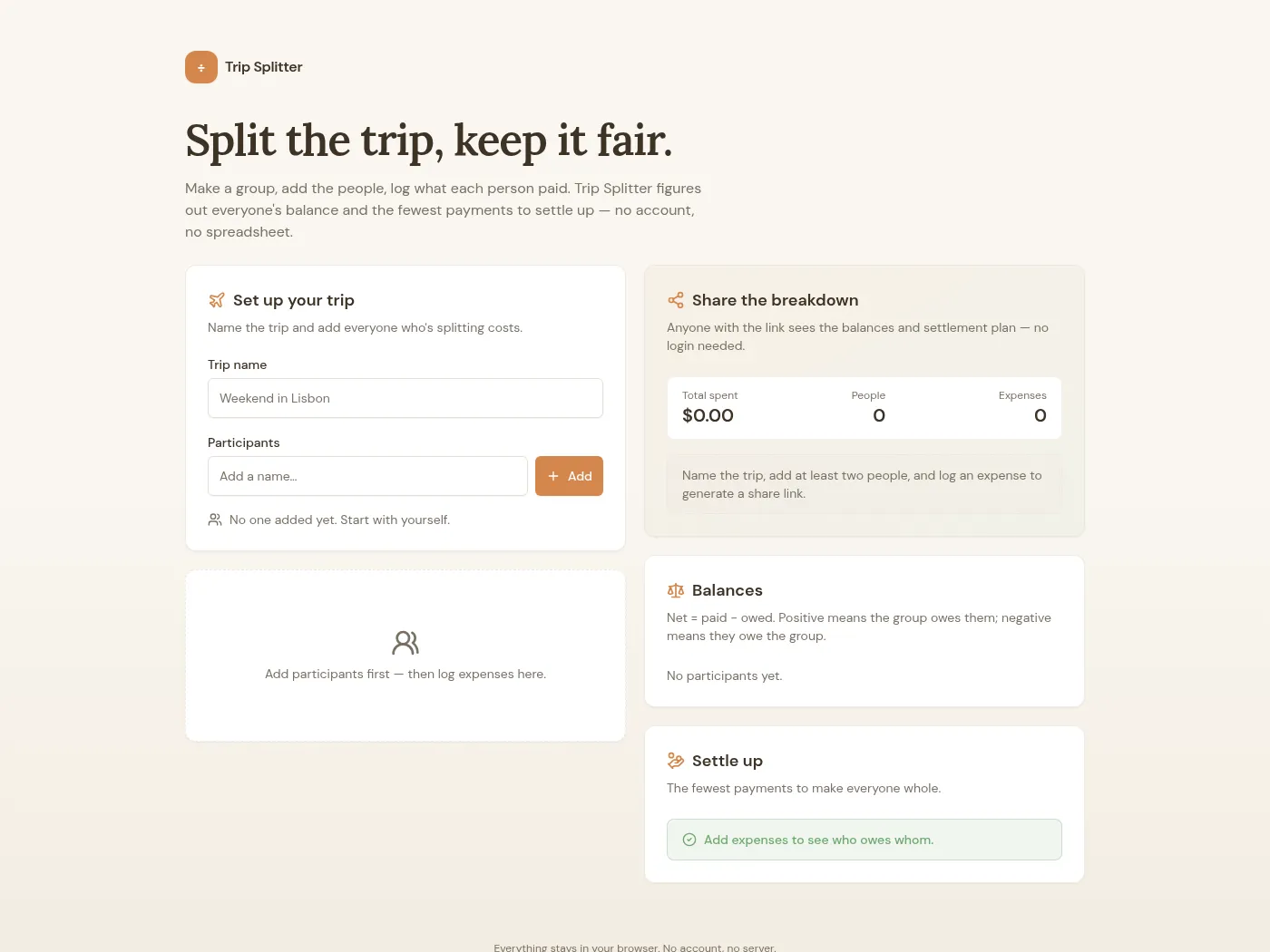 Trip Splitter