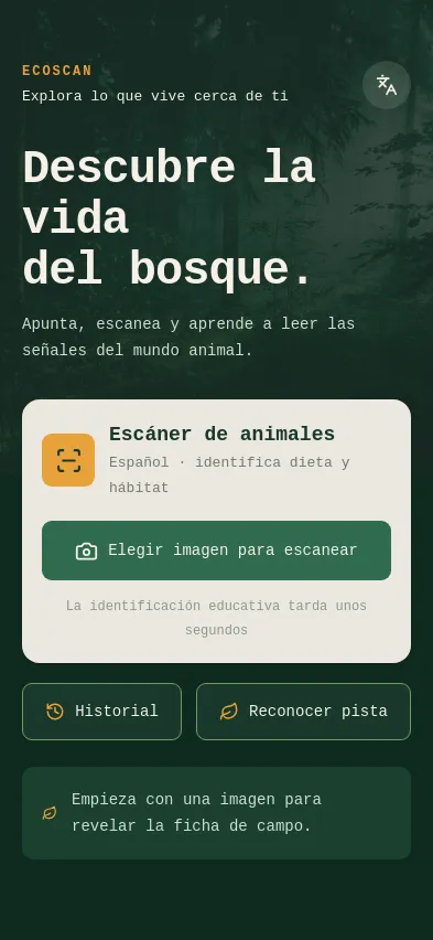 EcoScan Animal Explorer