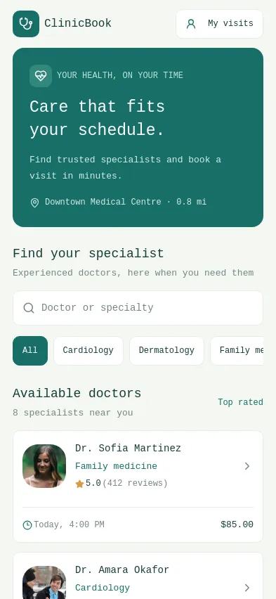 ClinicBook Mobile