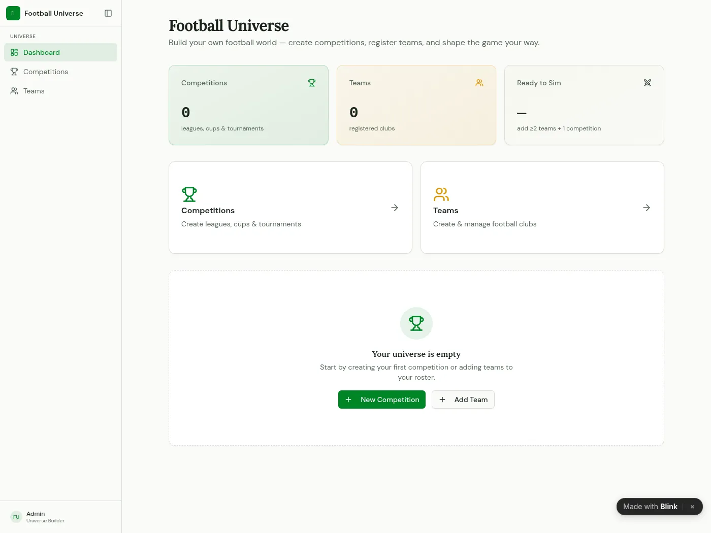 Fantasy Football Universe Builder