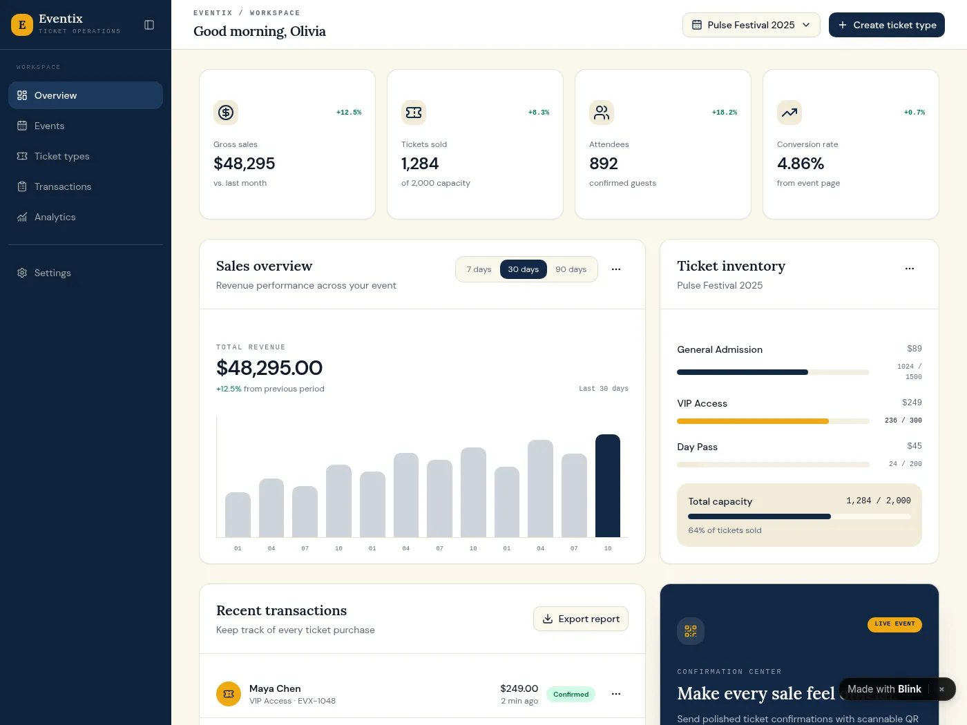 Eventix Ticket Platform