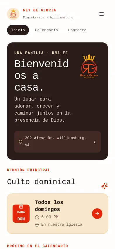 Rey De Gloria Church App