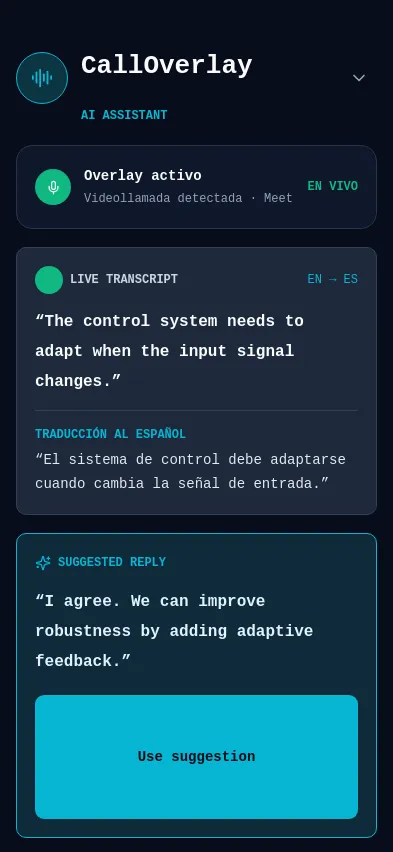 CallOverlay AI Assistant
