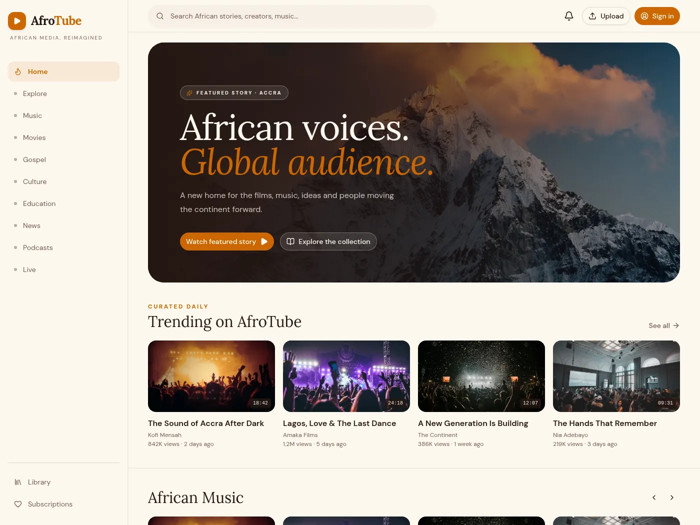 AfroTube Prototype