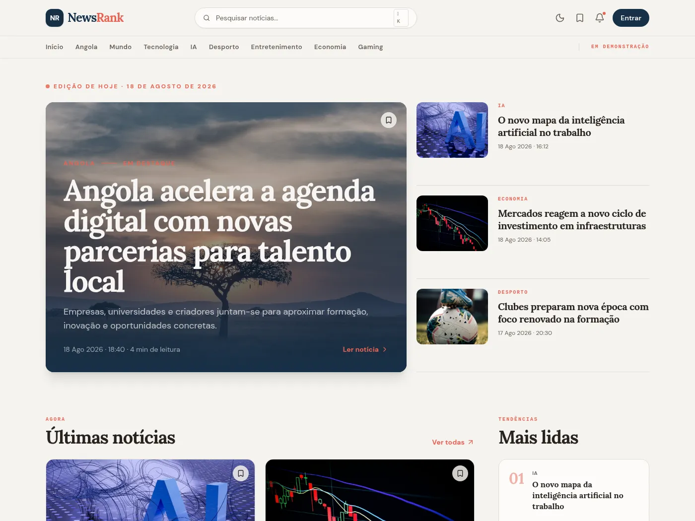 NewsRank News Portal