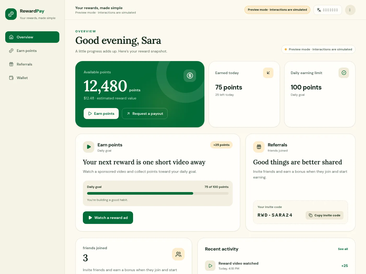 RewardPay Web App