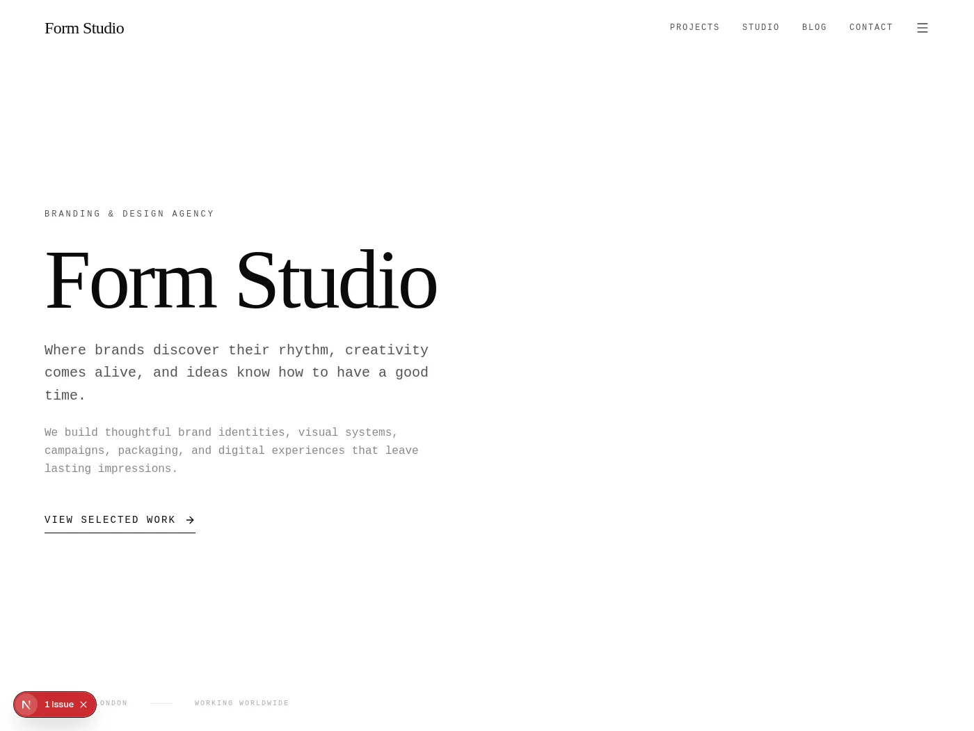 Form Studio Portfolio