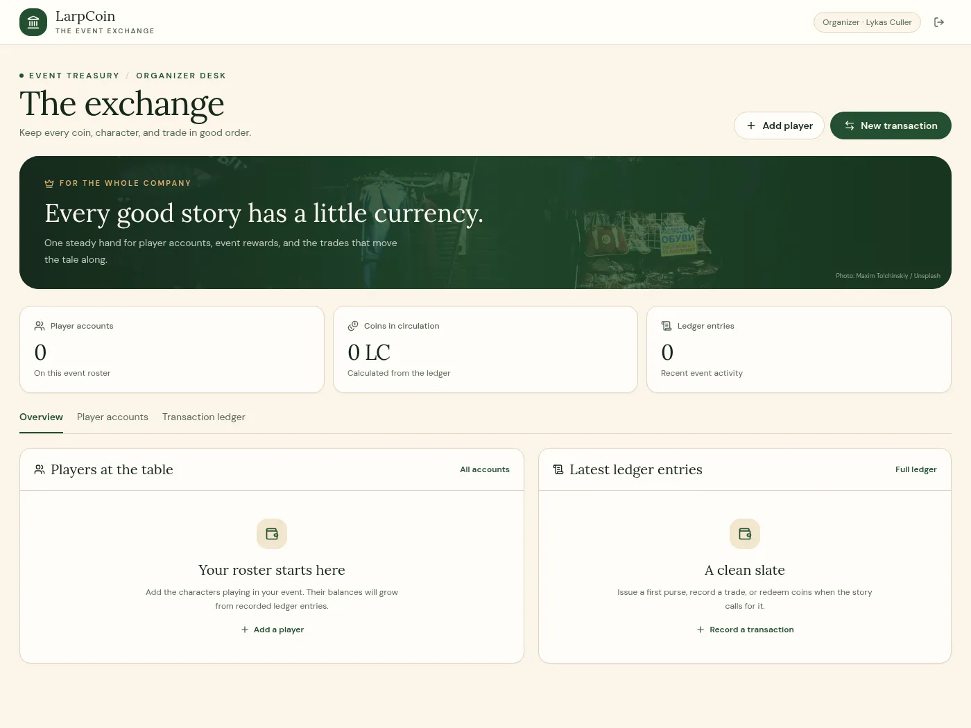LarpCoin Exchange