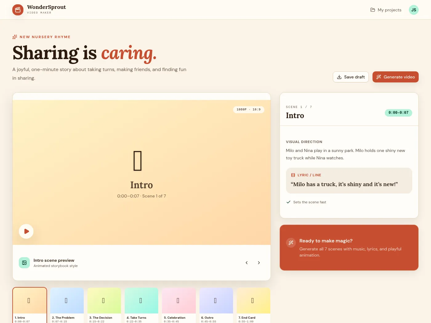 Sharing is Caring Video Maker