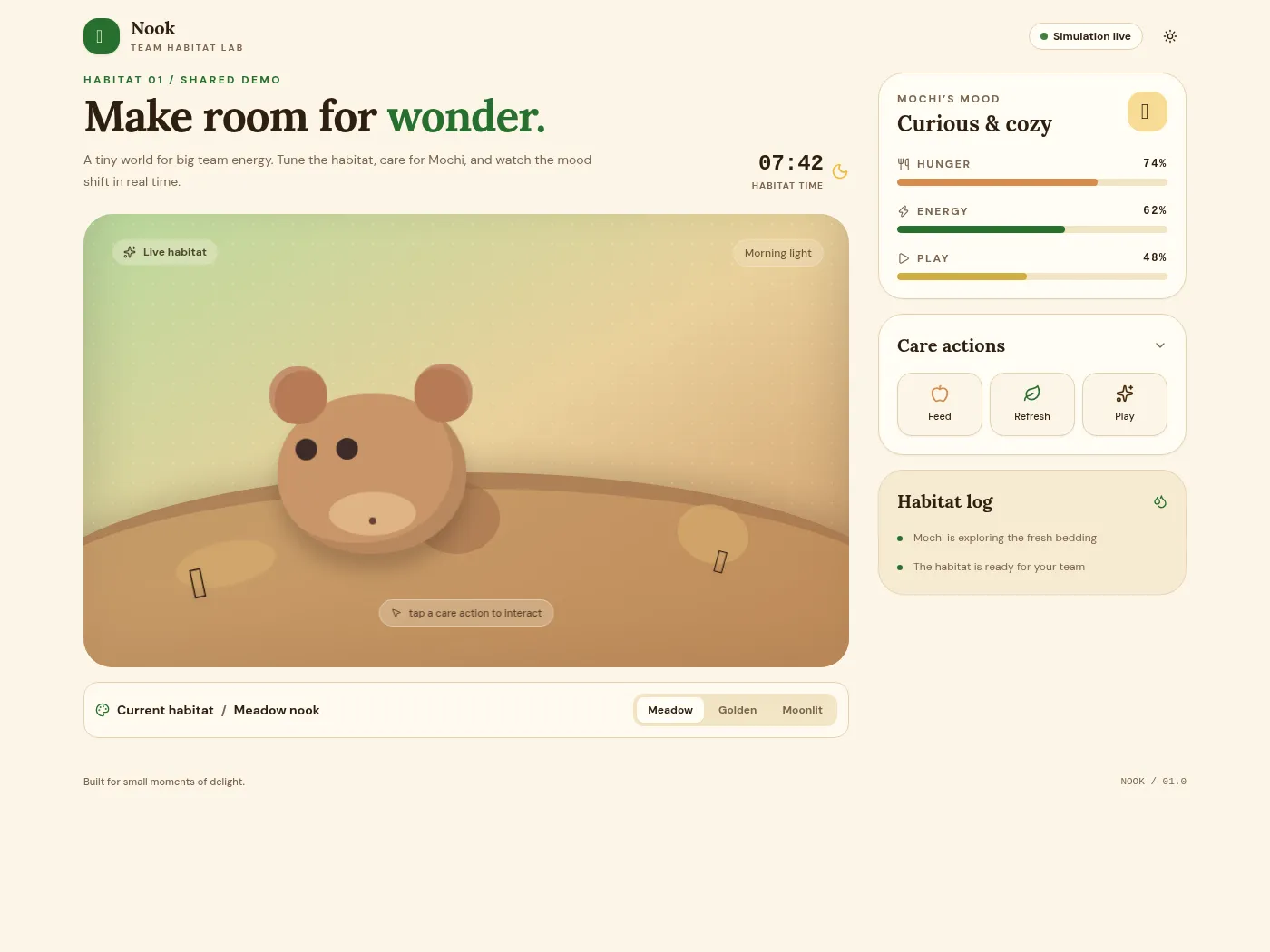 Hamster Habitat Simulator