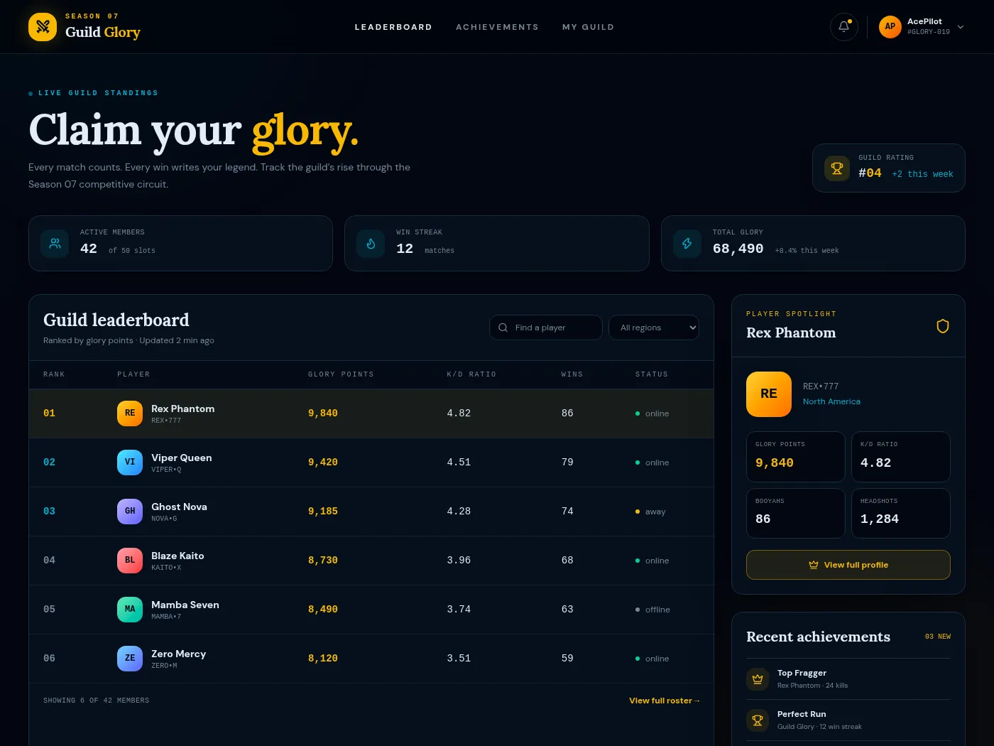 Guild Glory Bot
