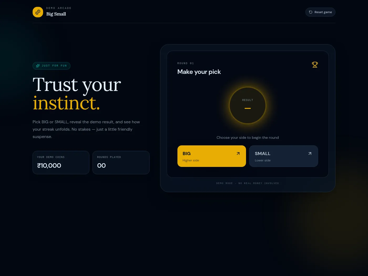 Demo Game Web App