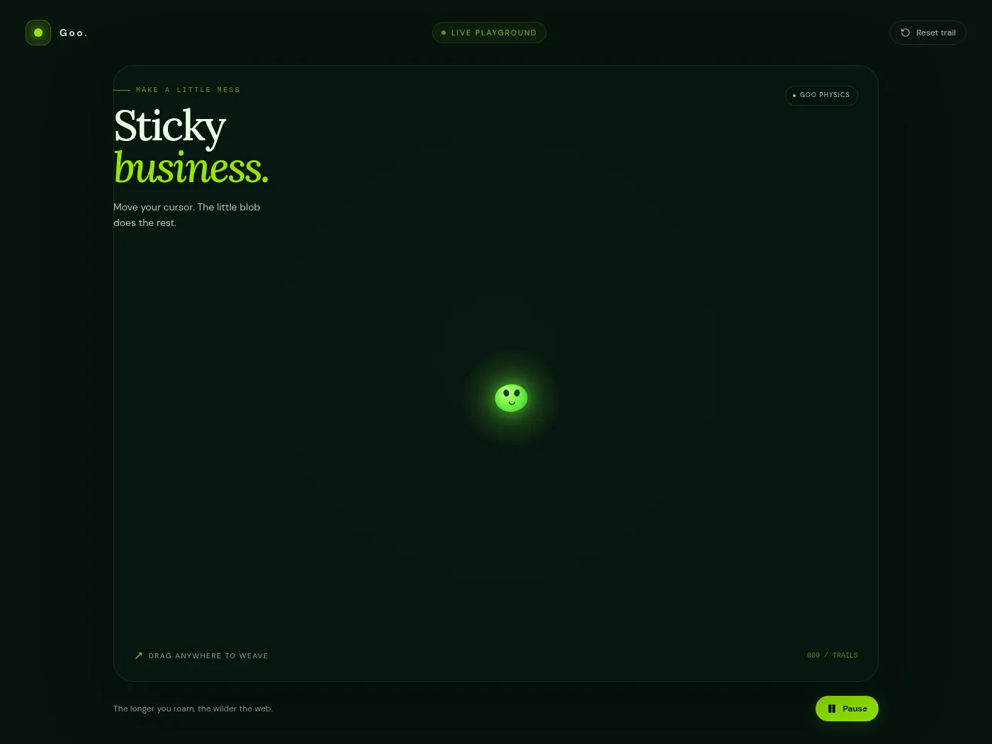 Green Blob Trails