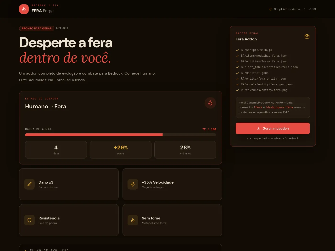 Fera Minecraft Addon