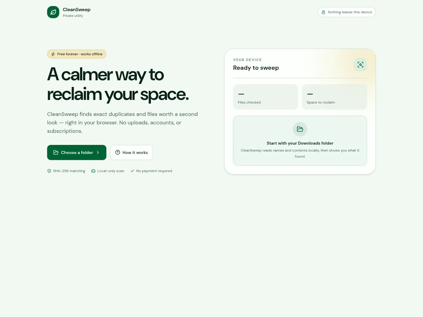 CleanSweep Utility