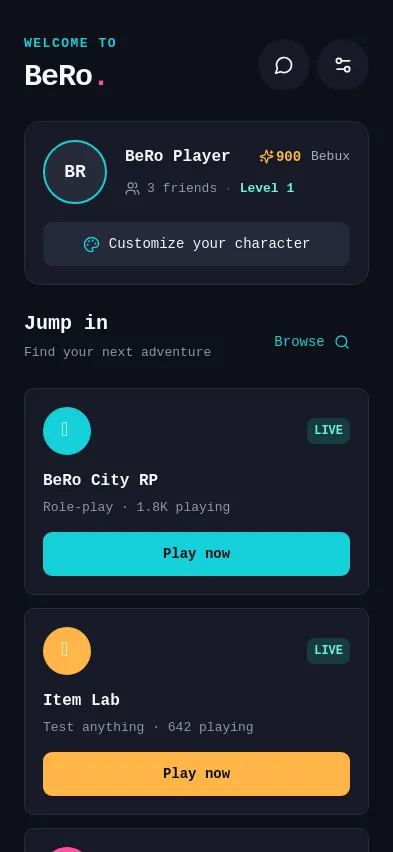 BeRo Gaming Universe