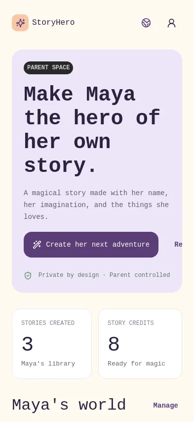 StoryHero Kids Platform