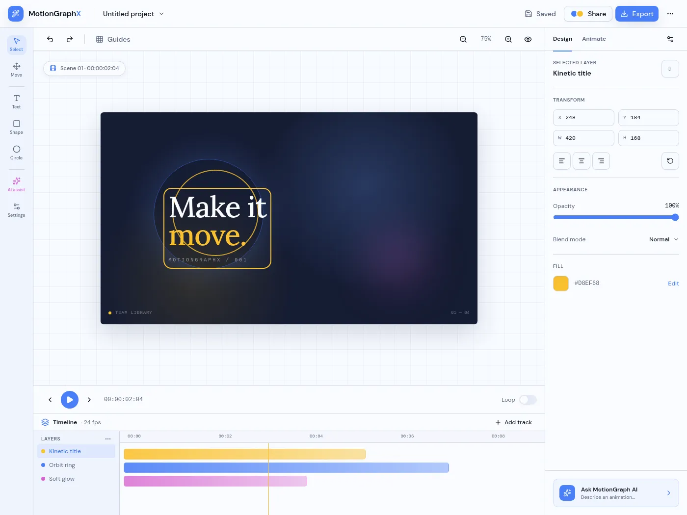 MotionGraphX Editor