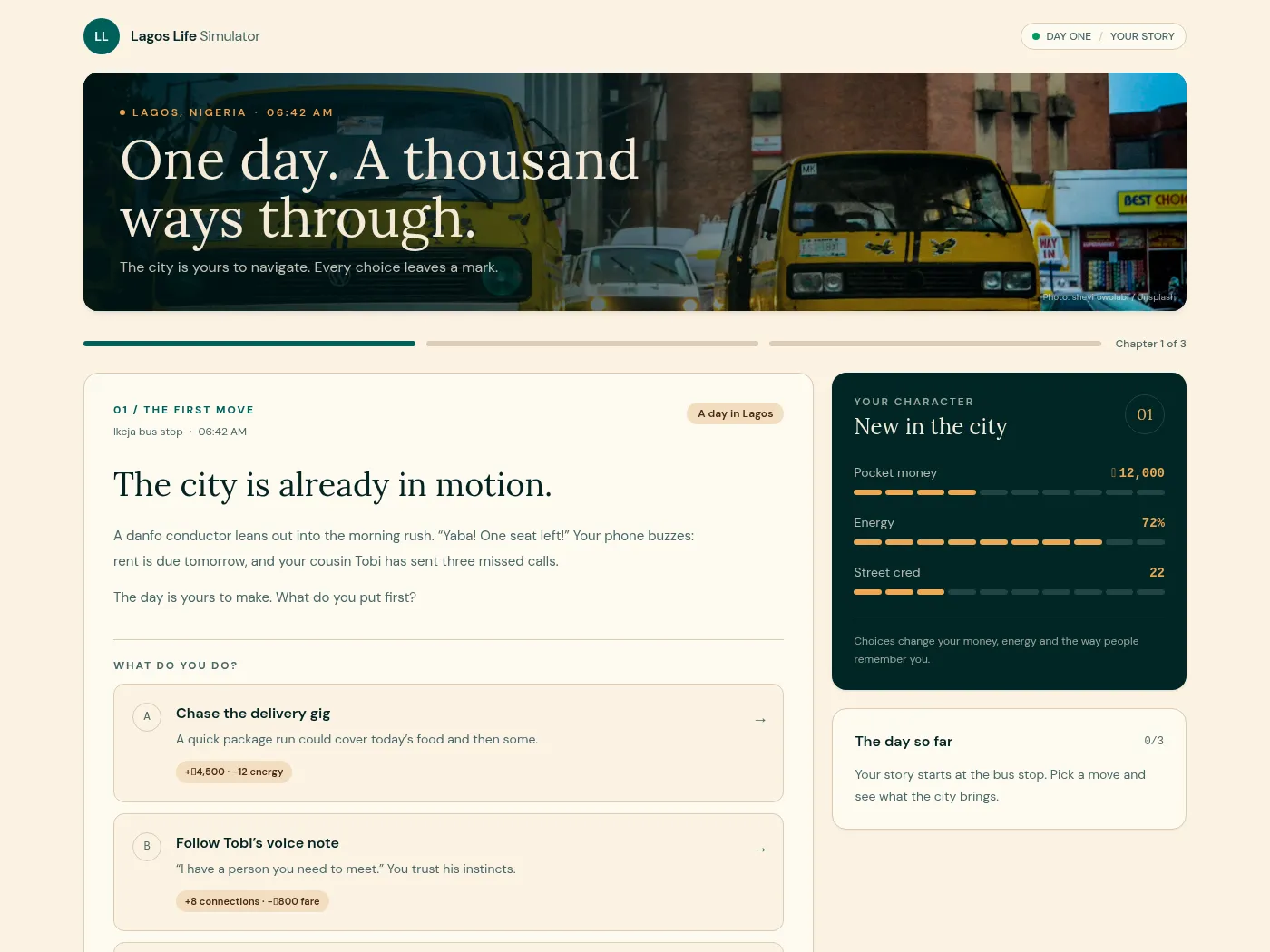 Lagos Life Simulator