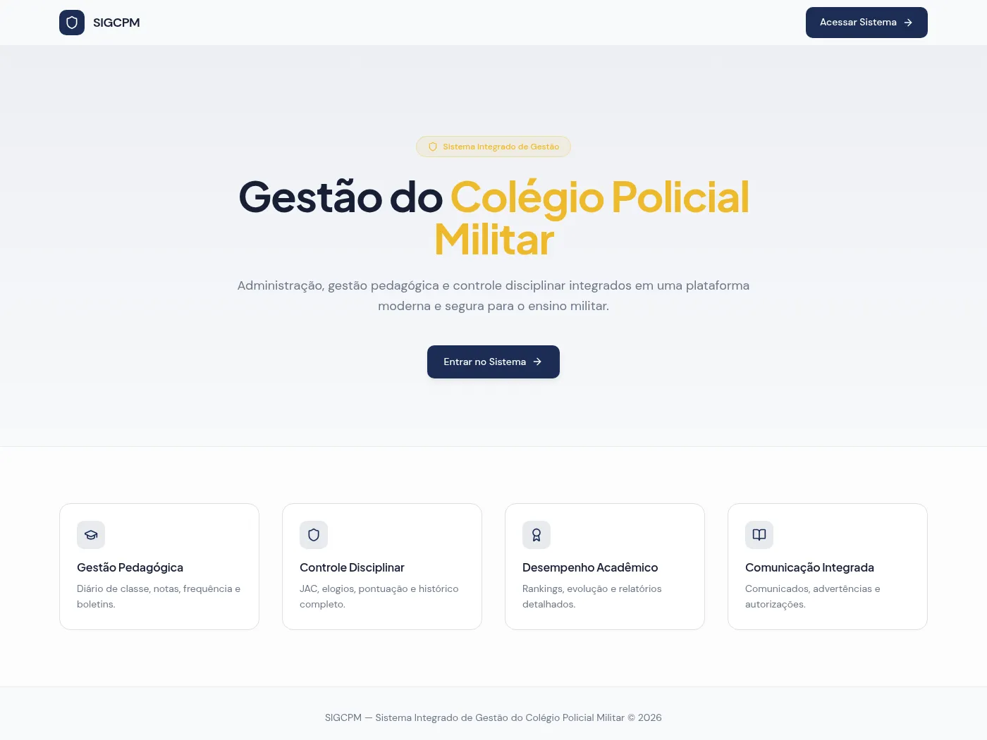 SIGCPM - Gestão Colégio Militar