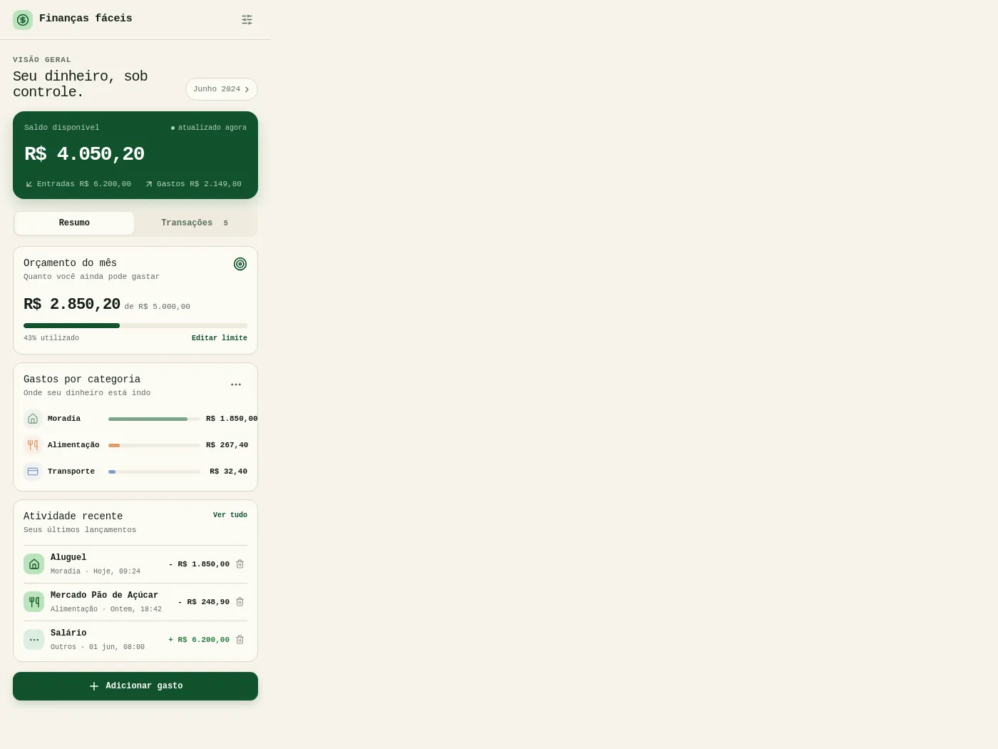 Finanças Fáceis Extensions