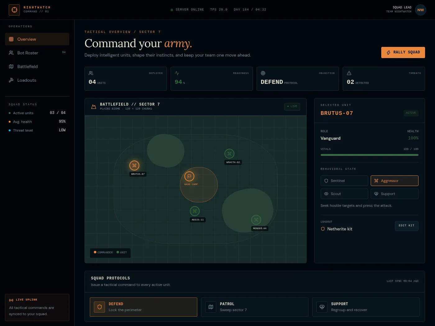 PvP Bot Army Commander