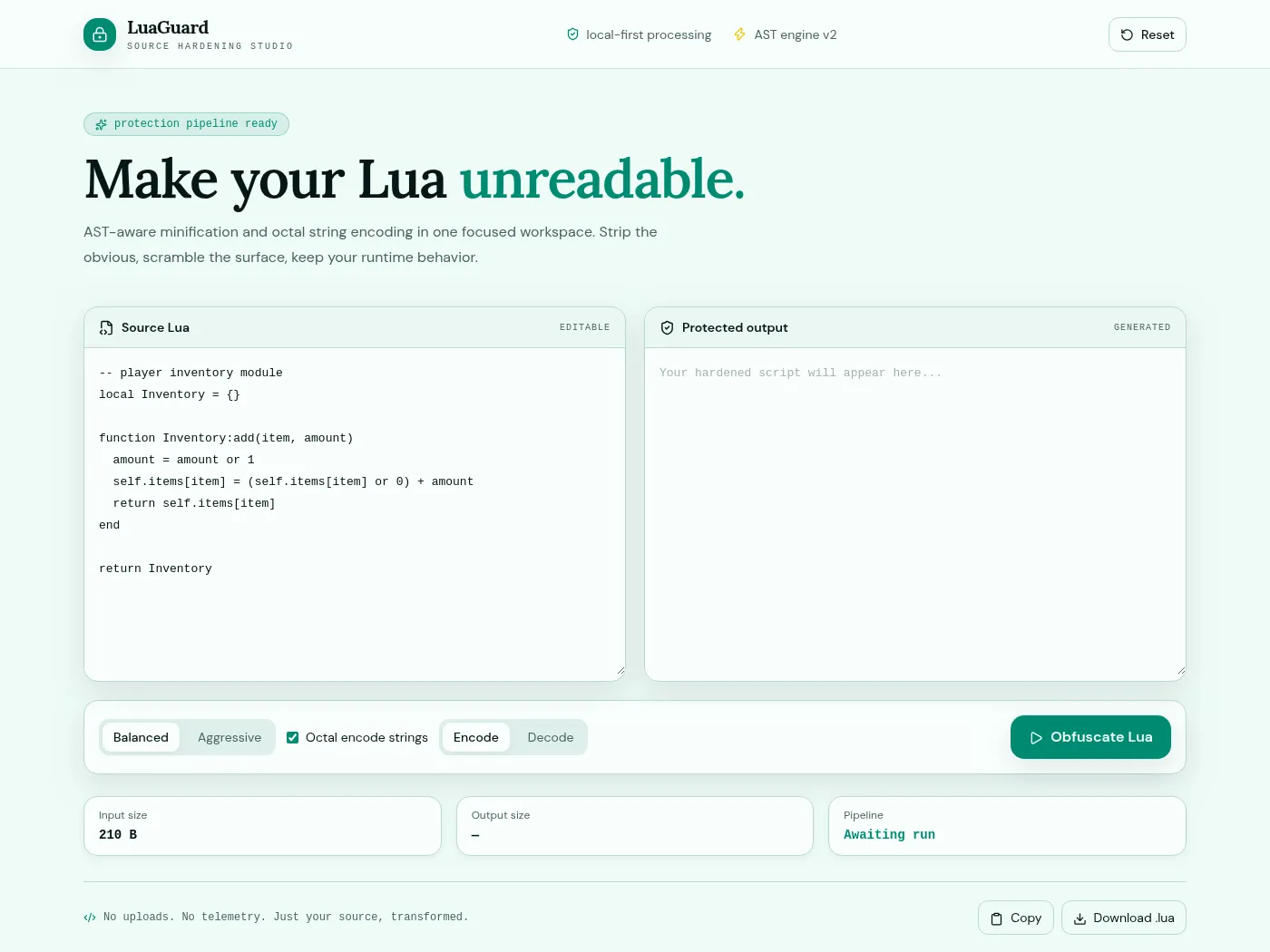 LuaGuard Obfuscator