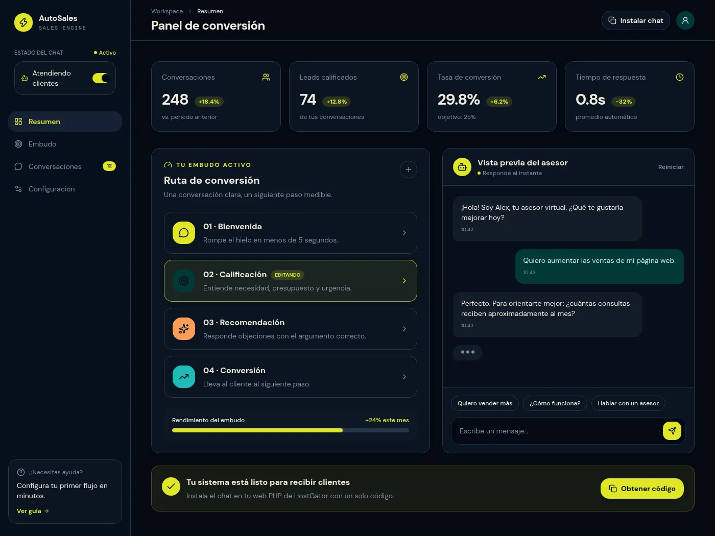AutoSales Chat Funnel