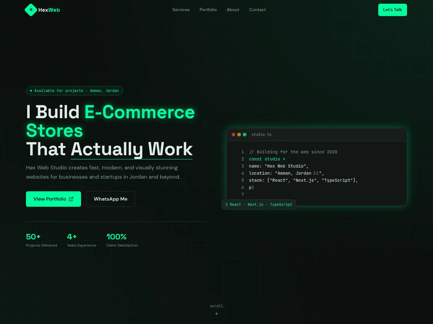 Hex Web Studio Site