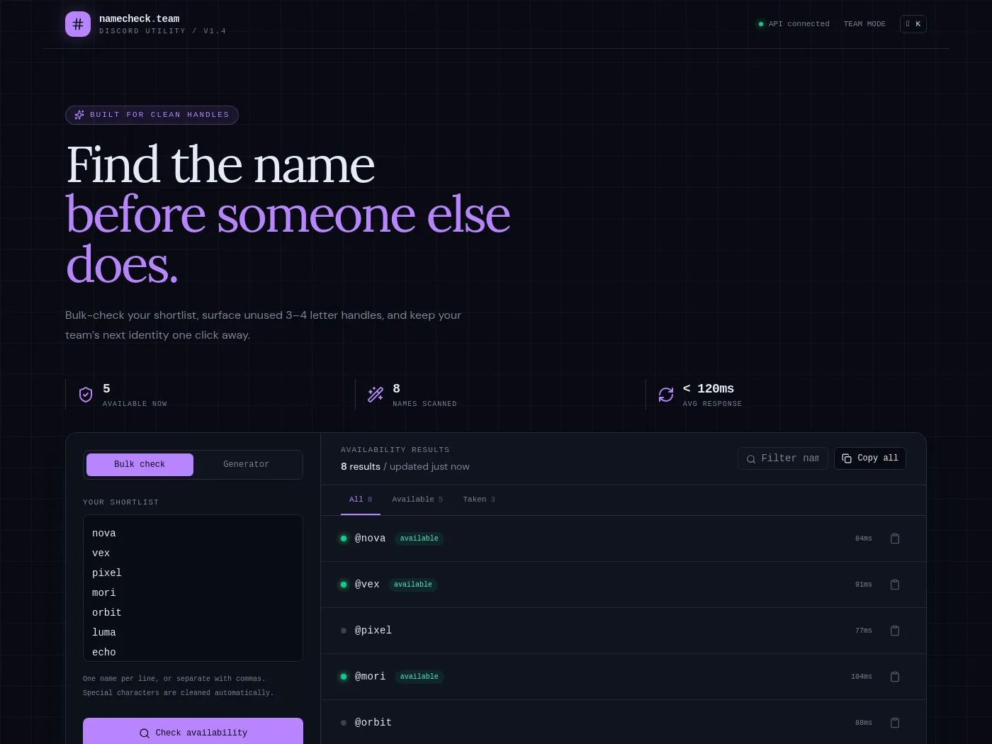 Discord Name Checker