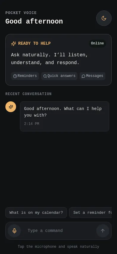 Pocket Voice Assistant