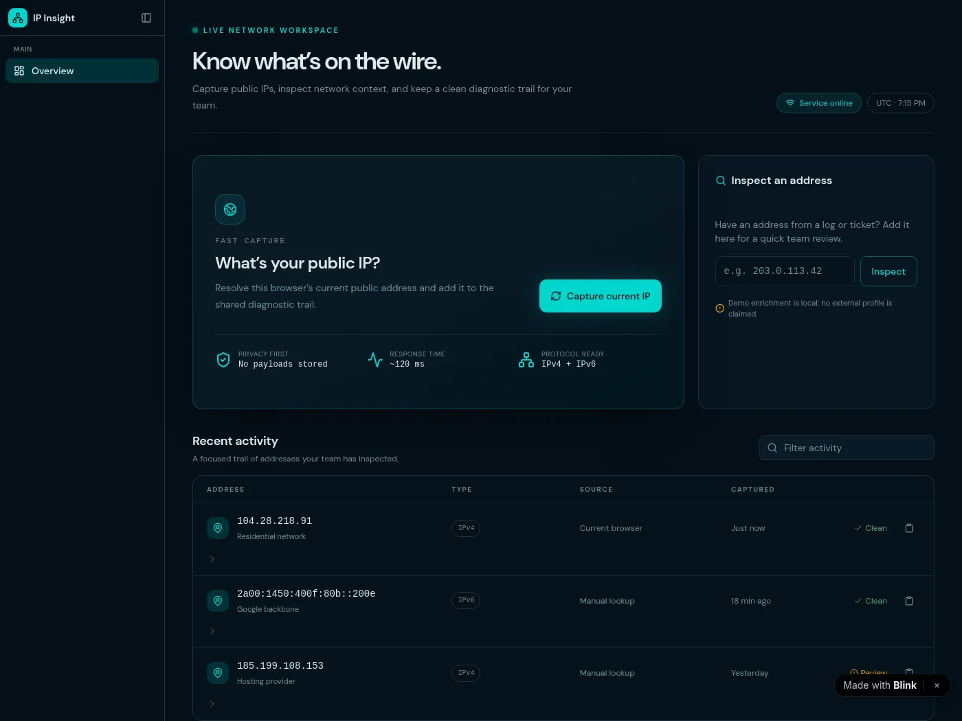 IP Insight Dashboard