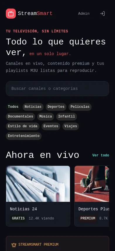 StreamSmart Mobile & Admin