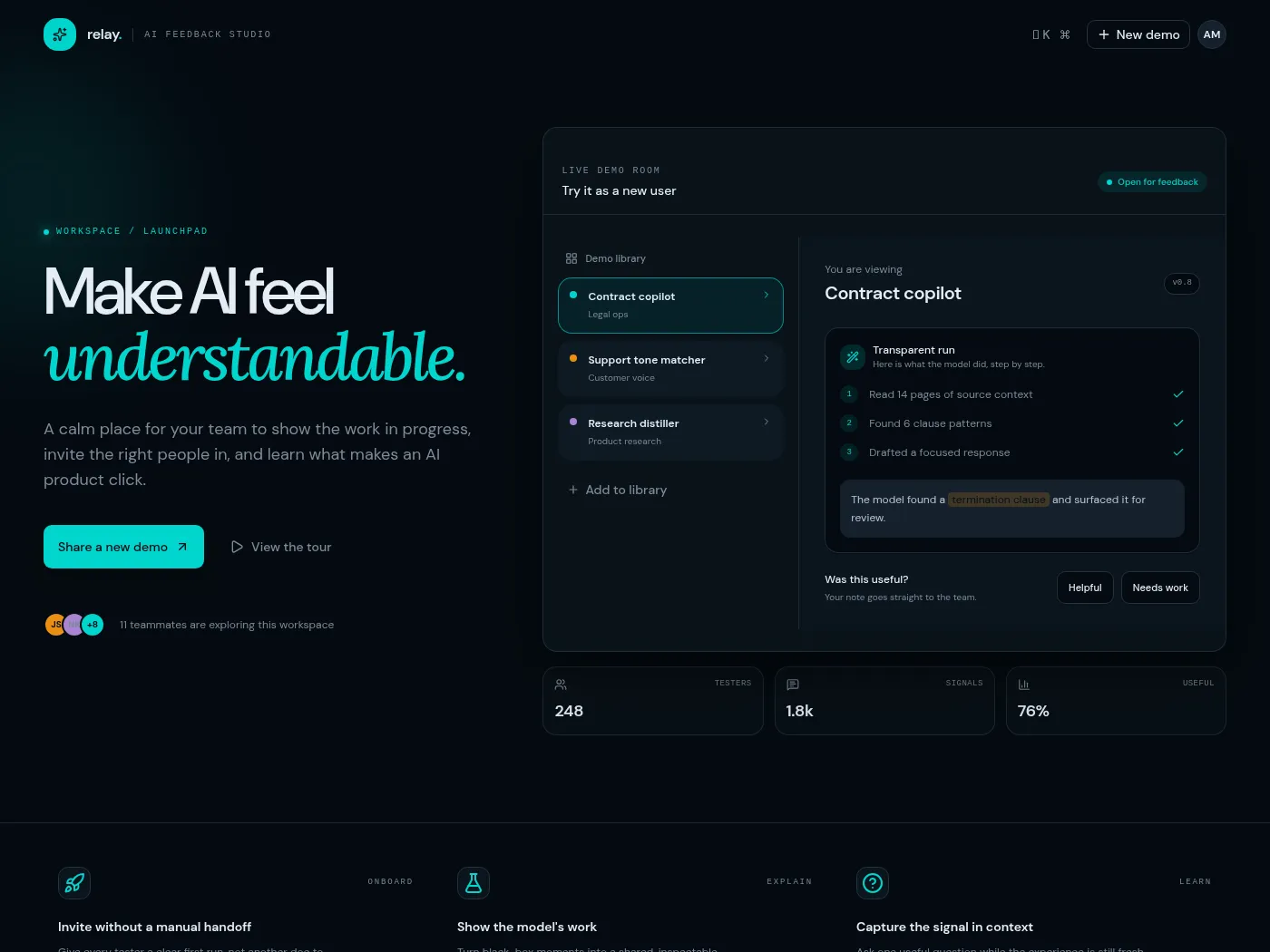 AI Demo Feedback Hub