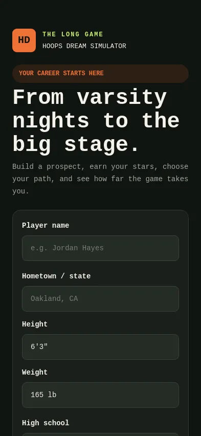 Hoops Dream Simulator