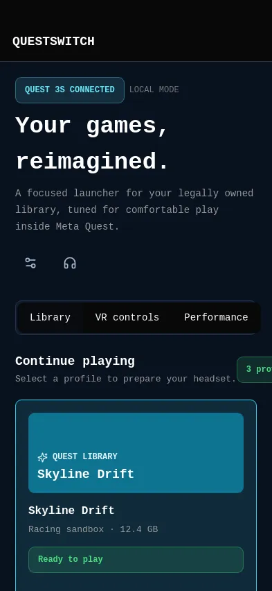 QuestSwitch VR Launcher