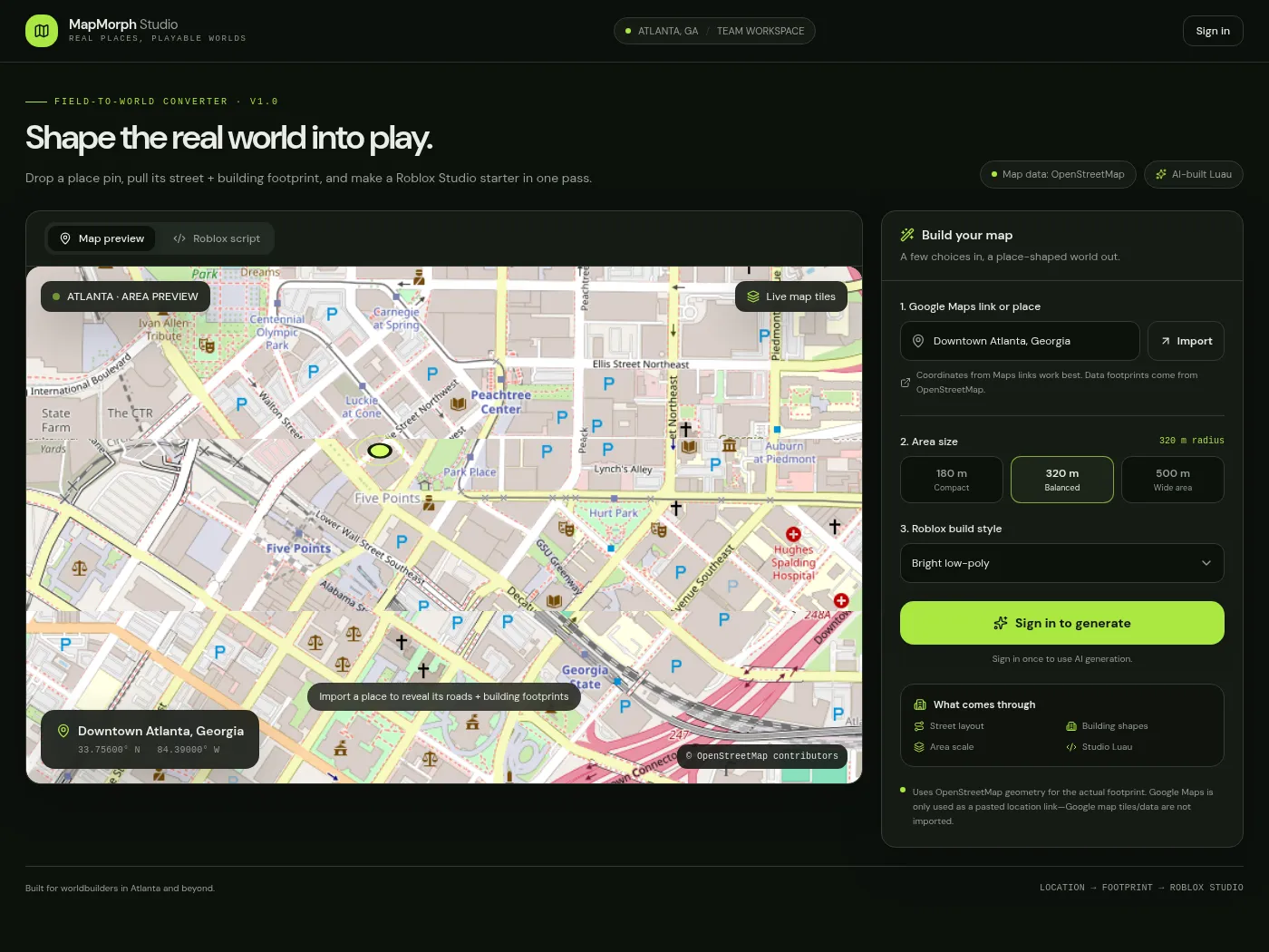 MapMorph Roblox Studio