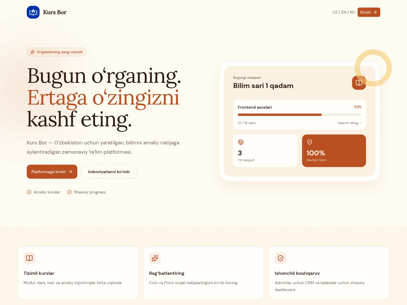 Kurs Bor LMS Platform