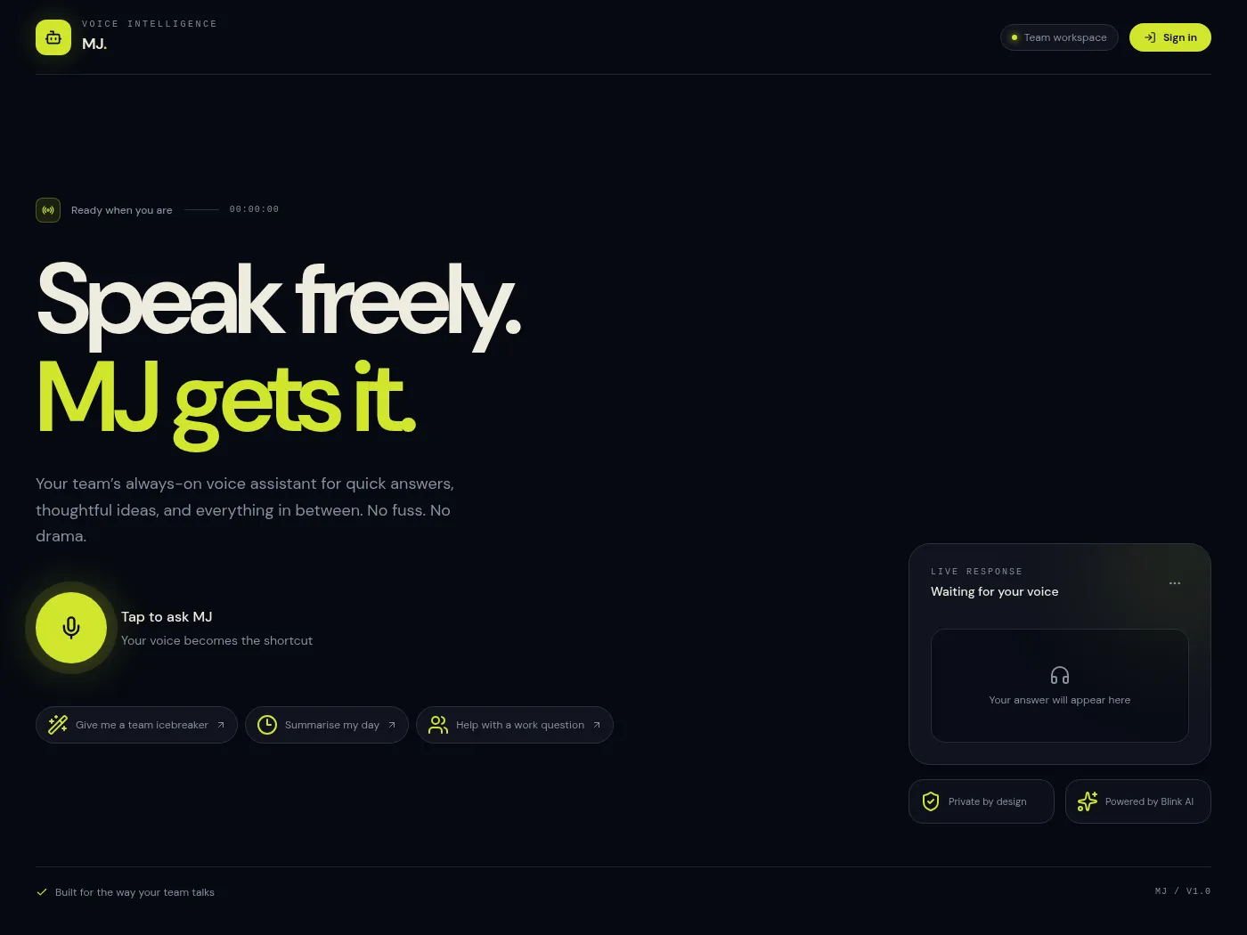 MJ AI Voice Assistant