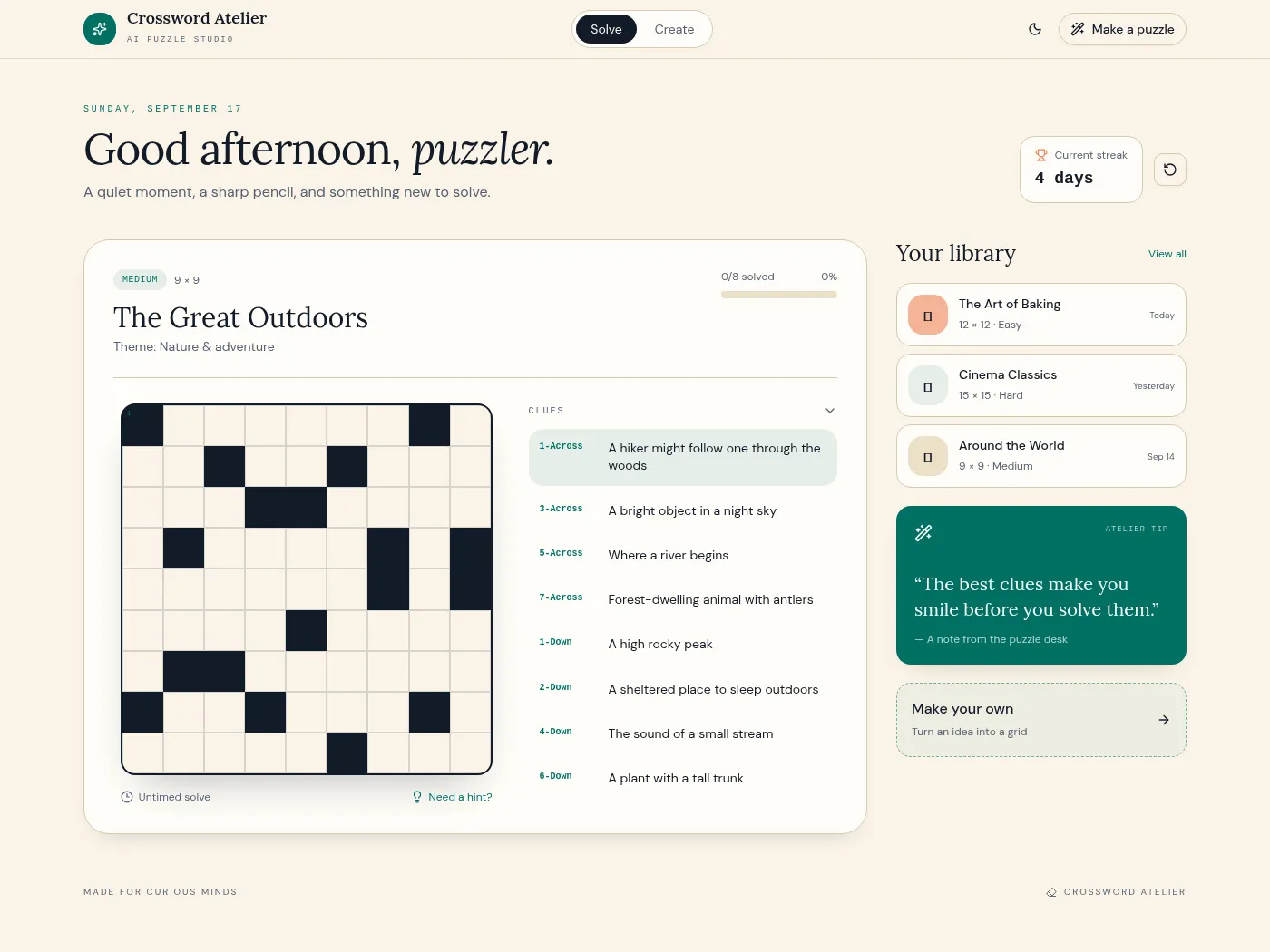 AI Crossword Creator